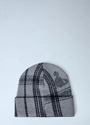 VIVIENNE WESTWOOD Tartan Beanie Hat - Gray