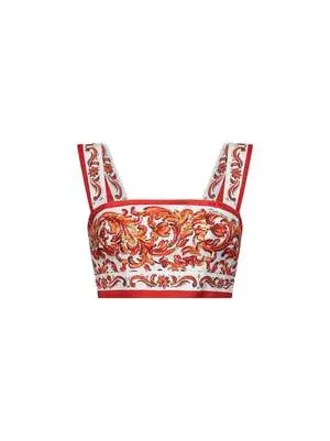 Dolce & Gabbana Maiolica-print Bralette Top - Multicolor
