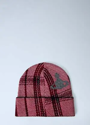 VIVIENNE WESTWOOD Check Knit Beanie