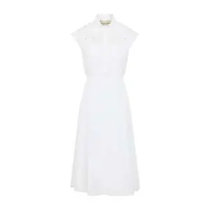 Valentino Garavani Embroidered Midi Dress - White