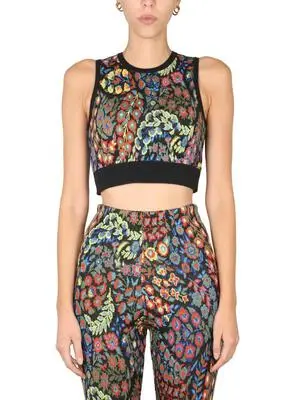 Etro Jacquard Wool Blend Top And Leggings Set