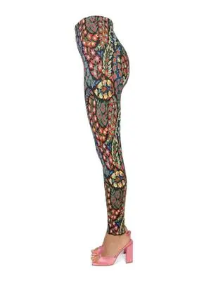 Etro Jacquard Wool Blend Top And Leggings Set