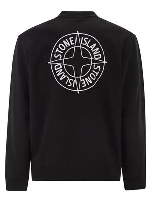 Stone Island Oversized Crew Neck Sweatshirt With “outline Compass” Print