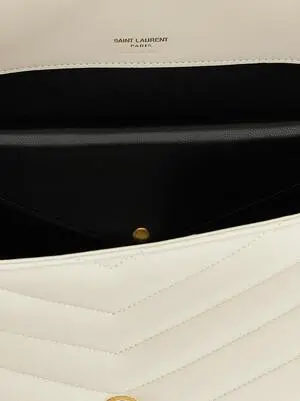 Saint Laurent Loulou' Large Shoulder Bag - Cream