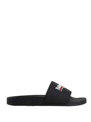 Balenciaga Pool Slide Sandals - Black