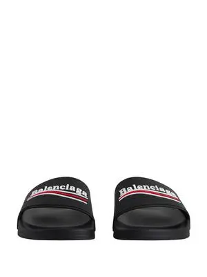 Balenciaga Pool Slide Sandals - Black