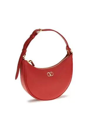 Valentino Garavani Mini Hobo Vlogo Signature Shoulder Bag - Red