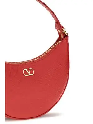 Valentino Garavani Mini Hobo Vlogo Signature Shoulder Bag - Red