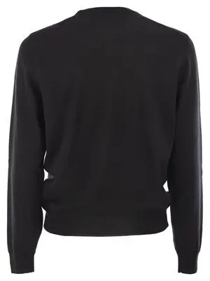 BOSS Regular Fit Virgin Wool Jumper With Embroidered Logo