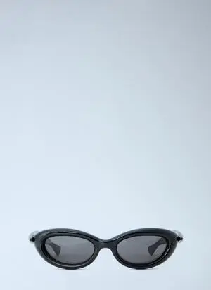 Bottega Veneta Sardine Oval Sunglasses - Black