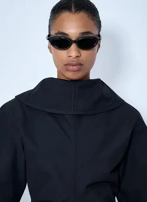 Bottega Veneta Oval Sunglasses - Black