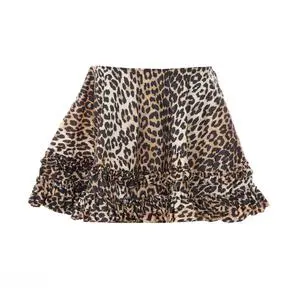 GANNI Printed Duchesse Skirt - Cream