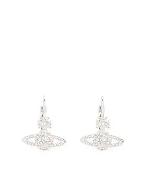 VIVIENNE WESTWOOD Crystal Drop Earrings - Silver