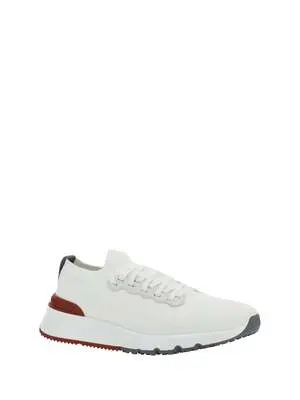 Brunello Cucinelli Cotton Lace Up Sneakers