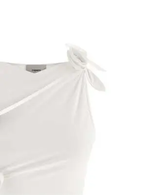 Coperni Asymmetric Flower' Dress - White