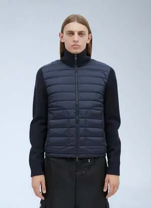 Moncler Logo Patch Zip-up Cardigan - Blue