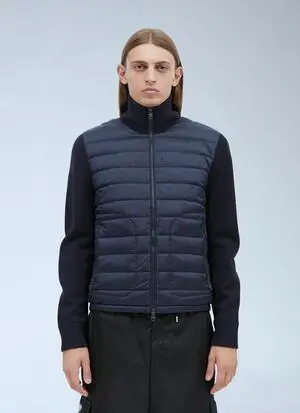 Moncler Logo Patch Zip-up Cardigan - Blue
