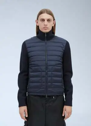 Moncler Logo Patch Zip-up Cardigan - Blue