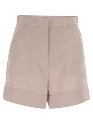Max Mara Wool, Mohair, And Silk Blend Shorts - Pink