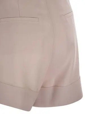 Max Mara Wool, Mohair, And Silk Blend Shorts - Pink