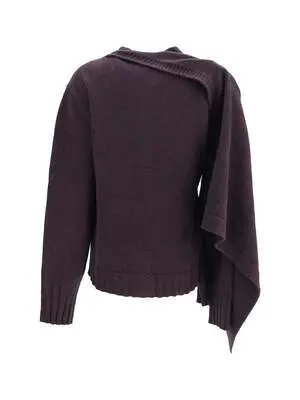 Attico Crewneck Cardigan - Brown