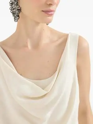 Brunello Cucinelli Cowl Neck Viscose Top - Multicolor
