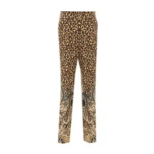 Etro Pants With Leopard And Paisley Piazzata Motif - Multicolor
