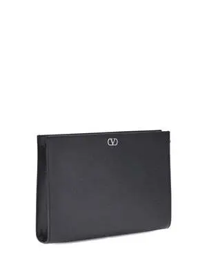 Valentino Garavani Vlogo Signature Grained Calfskin Pouch