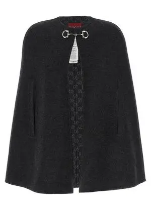 Gucci Morsetto Cape - Gray
