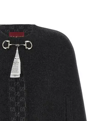 Gucci Morsetto Cape - Gray