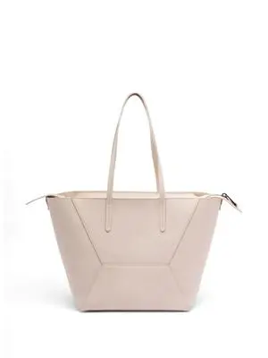 Brunello Cucinelli Calf Leather Tote Bag With Pouch - Multicolor