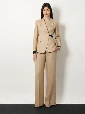 Max Mara Linen Flared Trousers