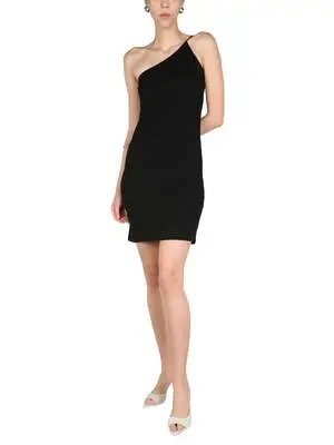Dsquared2 Asymmetrical One-shoulder Dress - Black