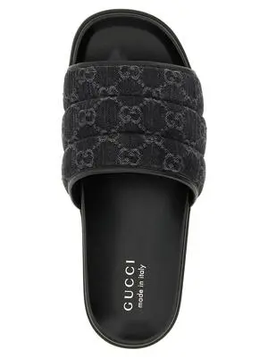 Gucci Gg Denim Slides