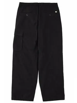 C.P. COMPANY Logo Patch Cargo Trousers - Black