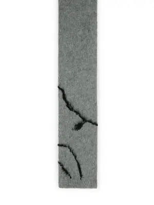 Dries Van Noten Mouton' Grey Alpaca Blend Scarf