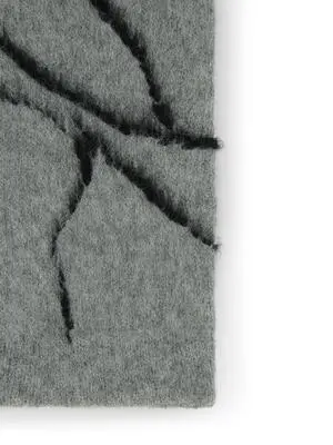 Dries Van Noten Mouton' Grey Alpaca Blend Scarf