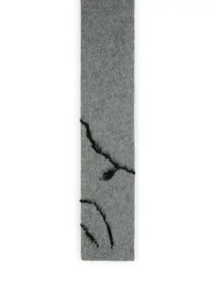 Dries Van Noten Mouton' Grey Alpaca Blend Scarf