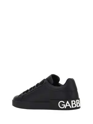 Dolce & Gabbana Leather Sneakers - Black