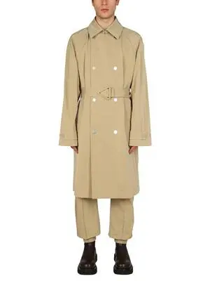 Bottega Veneta Nylon Trench Coat - Cream
