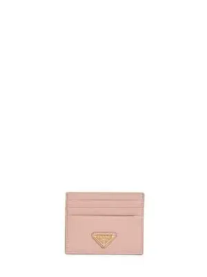 Prada Accessori Pelletteria Powder Pink Saffiano Leather Card Holder - Multicolor