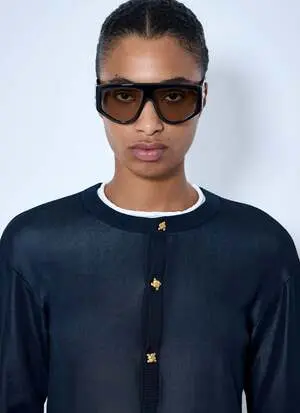 Bottega Veneta Classic Geometric Frame Sunglasses