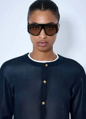Bottega Veneta Classic Geometric Frame Sunglasses