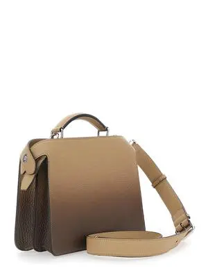 Fendi Iseeu Small' Beige Handbag With Removable Internal Pocket And Faded Effect In Leather - Cream