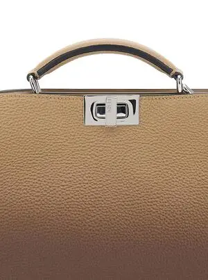 Fendi Iseeu Small' Beige Handbag With Removable Internal Pocket And Faded Effect In Leather - Cream