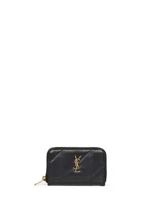 Saint Laurent Black Nappa Leather Jamie Coin Purse - Multicolor