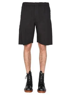 Alexander McQueen Gabardine Bermuda - Black