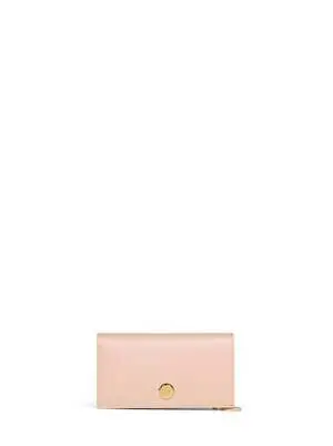 Stella McCartney Blush Pink Logo Vertical Tri-fold Wallet