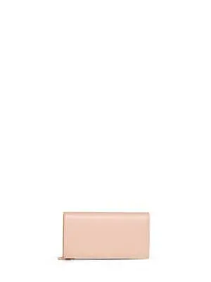 Stella McCartney Blush Pink Logo Vertical Tri-fold Wallet