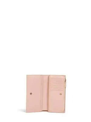 Stella McCartney Blush Pink Logo Vertical Tri-fold Wallet